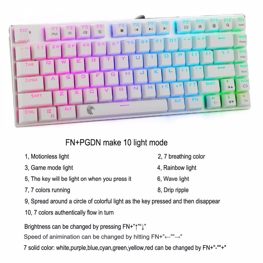 Z88 RGB Backlit 81 Keys Tenkeyless Compact Small M... – Grandado