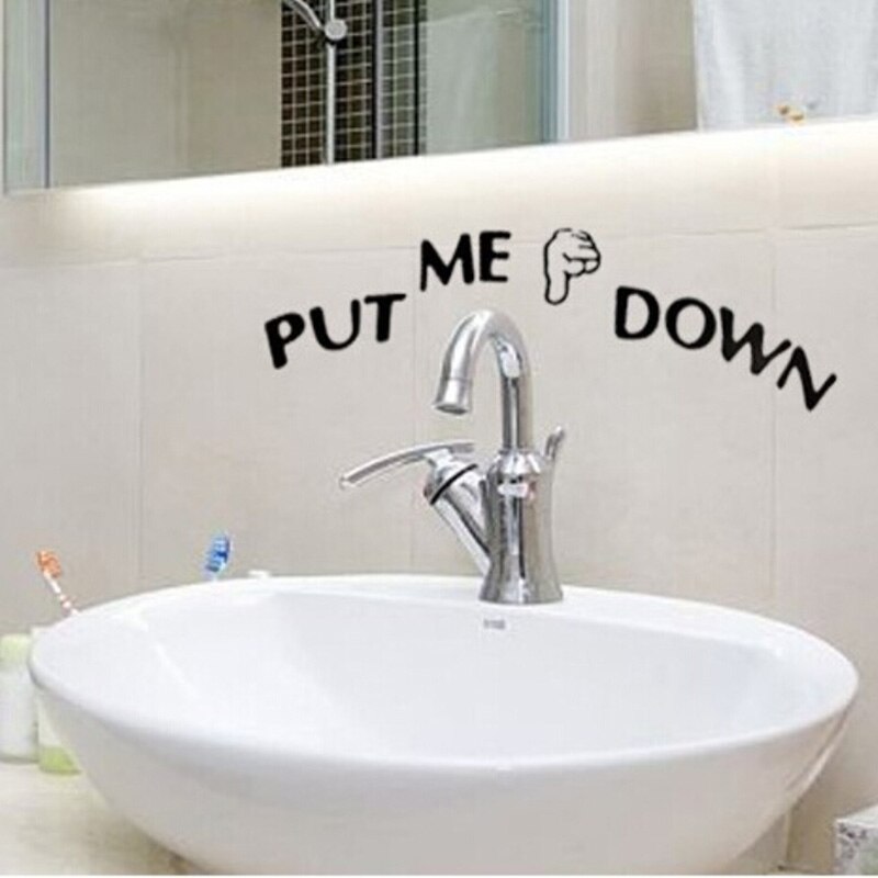 Decal Home Decor Words PUT ME DOWN Decal Bathroom ... – Vicedeal