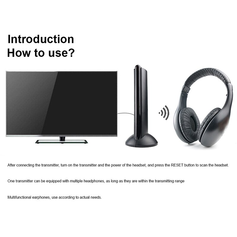 5-in-1 Headset Can Receive Audio Wireless Headset ... – Vicedeal