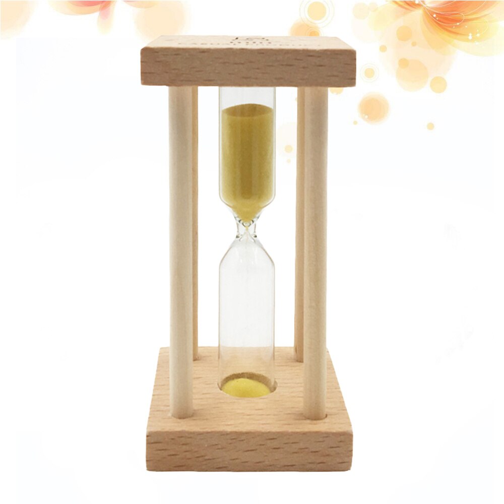 5 Minutes Wooden Frame Sandglass Yellow Sand Hourg... – Grandado