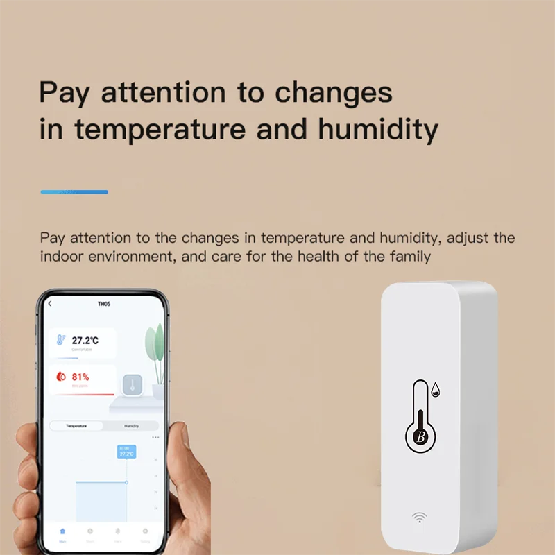 Tuya BT-Sensor inteligente de temperatura y humeda... – Grandado