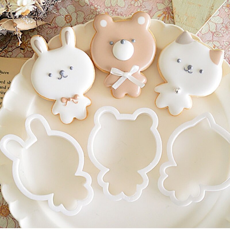 Cute Baby Bear Rabbit Cat Cookie Mold Biscuit Fond... – Grandado