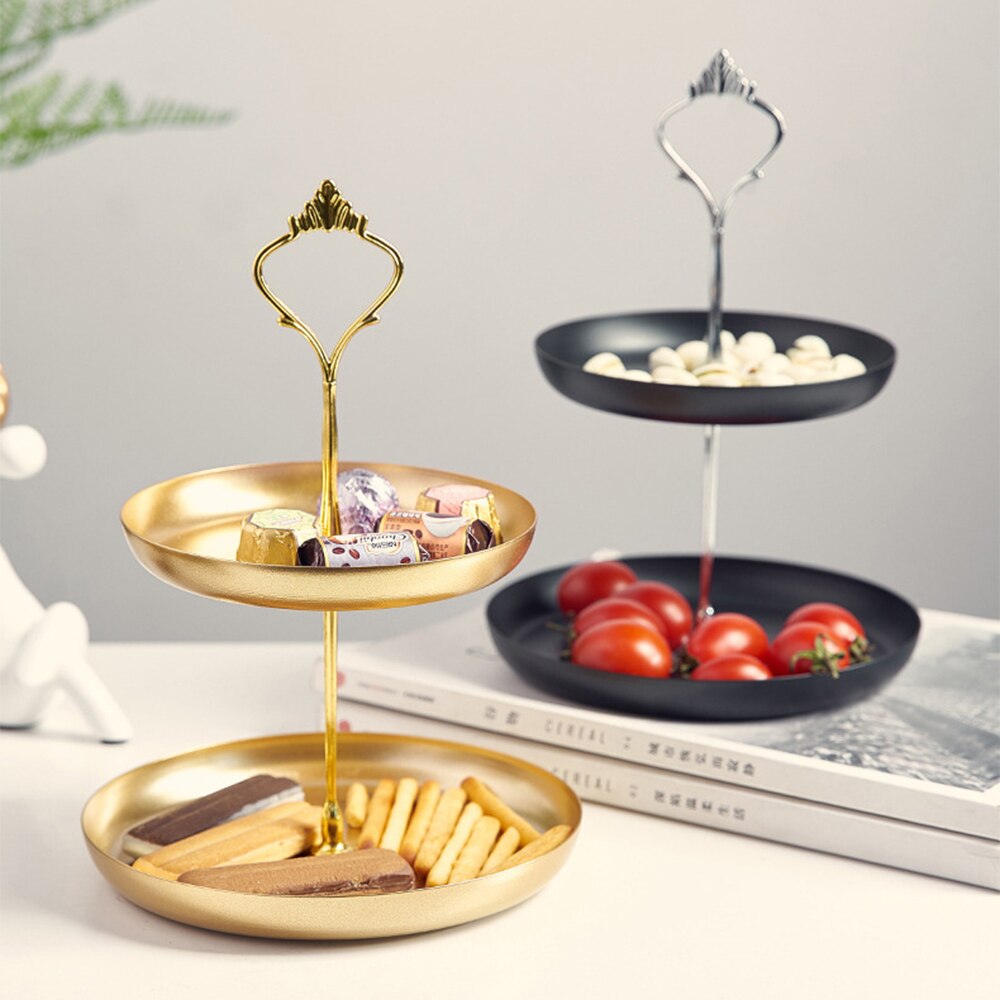 Household Dining Table Fruit Tray 2 Tiers Round Re... – Grandado