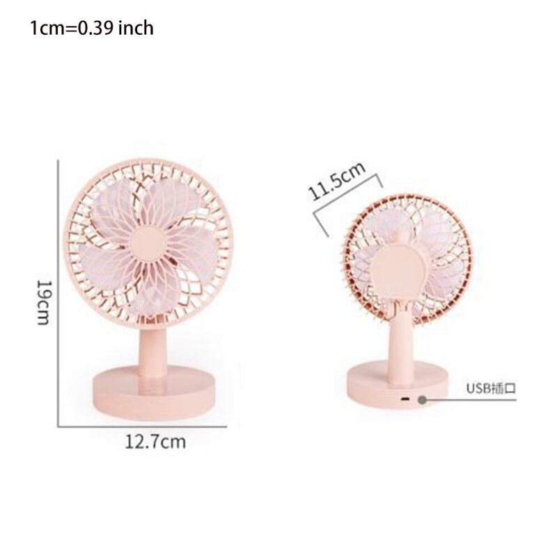 A USB Desktop Oscillating Fan 90° Rotating, 3-spee... – Grandado