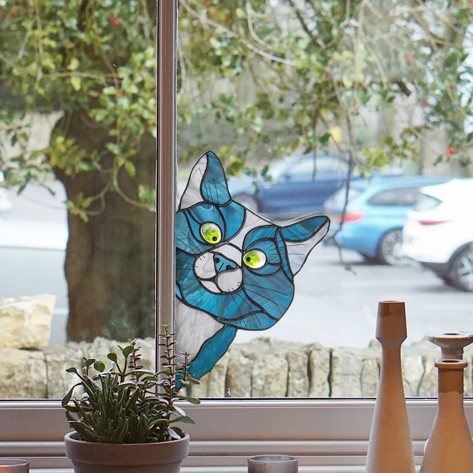 Creatieve Kleurrijke Gluren Auto Sticker Muur Acht... – Grandado