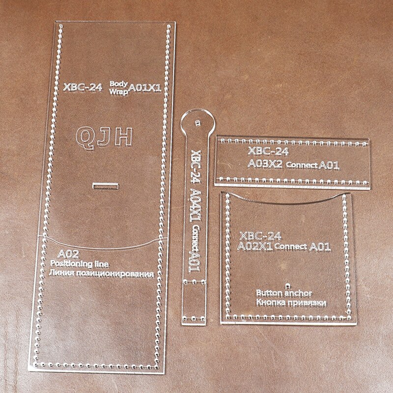 1sets Acrylic template handmade DIY craft leather ... – Grandado