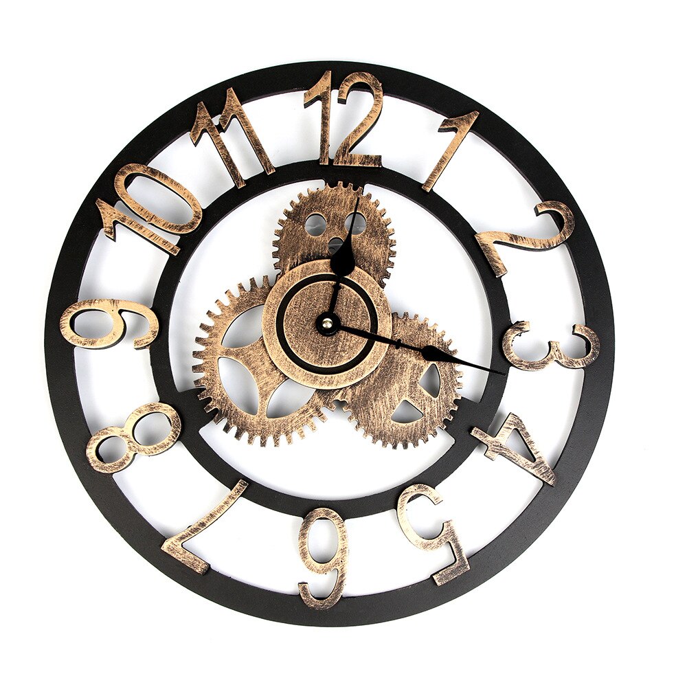 Vintage Roman Clock Retro European gear wall clock... – Grandado