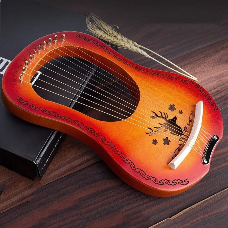 Lyre Harp 10 String Harp Heptachord Mahogany Lye H... – Grandado