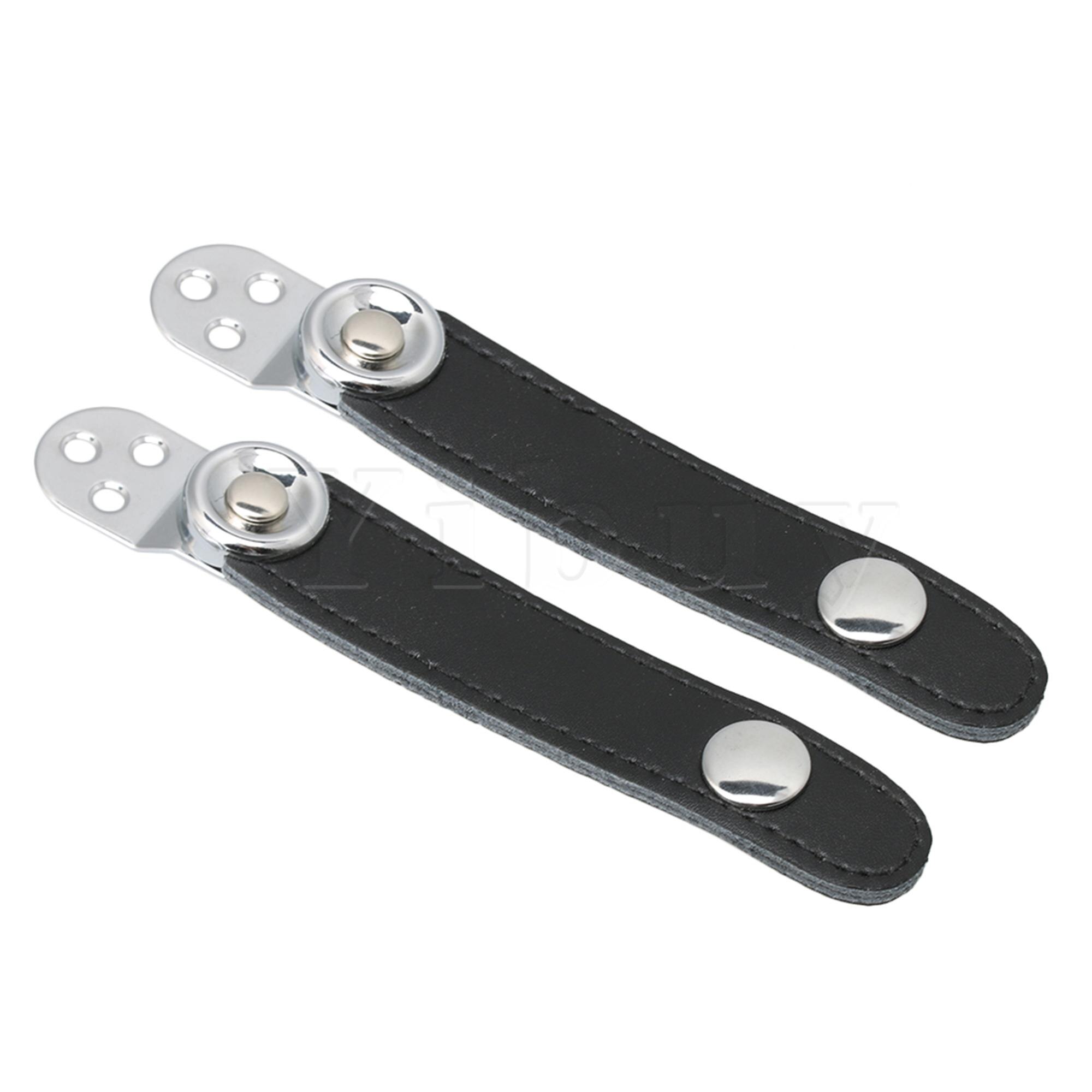 Yibuy 8.4x2.4cm Black Leather Metal Extension Film... – Vicedeal