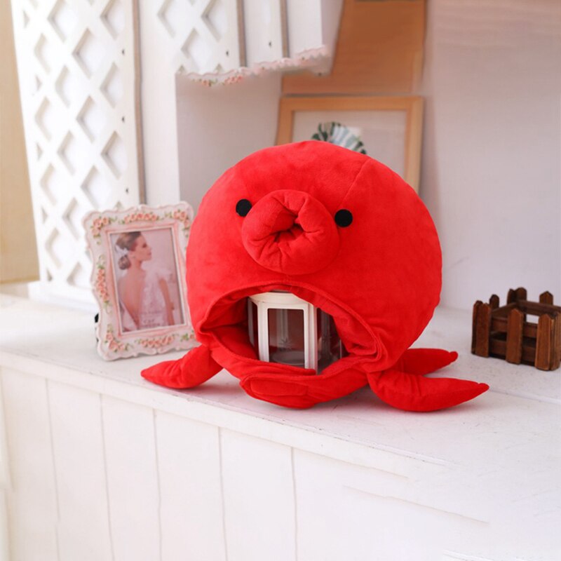 octopus hat Red Plush Toy Headgear Lovely Funny Bi... – Vicedeal
