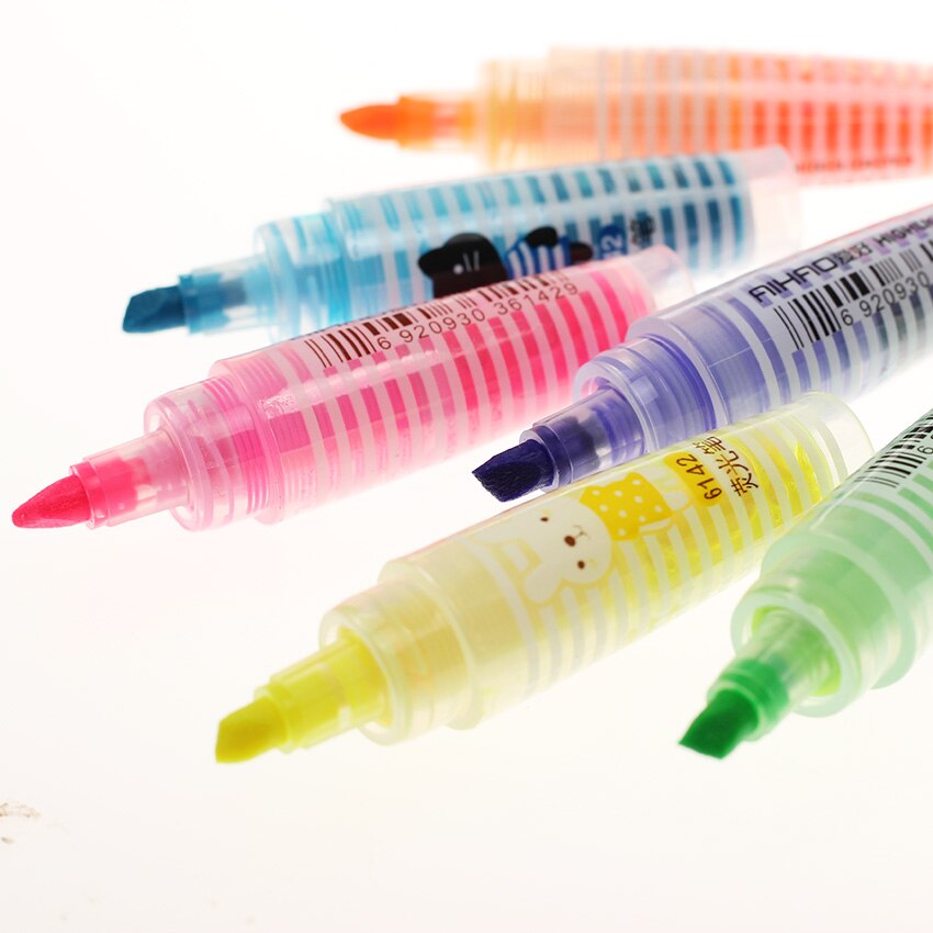 6PCS/bag Mini Highlighters pen Kawaii Animals Mark... – Grandado