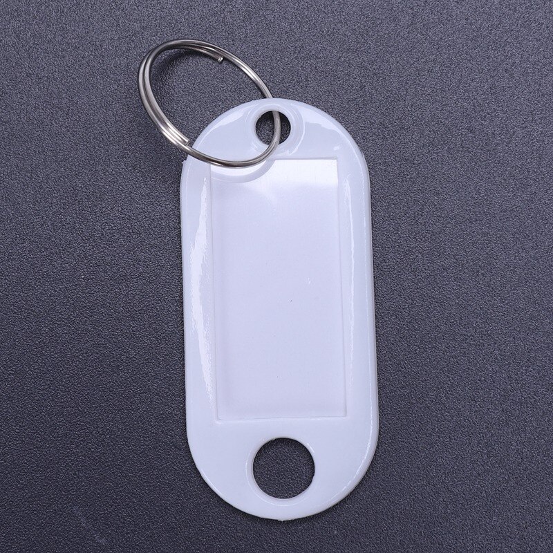 white portable plastic key fob key tag ID labels 2... – Grandado