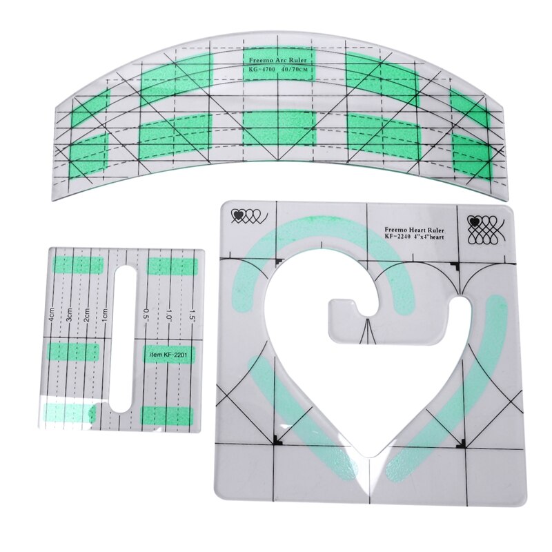 Non-Slip Quilt Ruler Arc Ruler Heart Ruler Patchwo... – Grandado