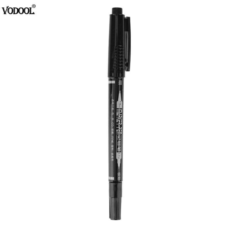 Permanent dobbelthovedet tuschpenne vandtæt dobbel... – Vicedeal