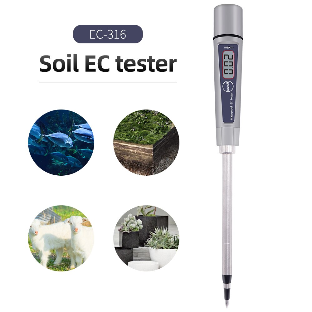 EC-316 Soil EC Tester ATC 4 Digital LCD 0-4.00 mS/... – Vicedeal