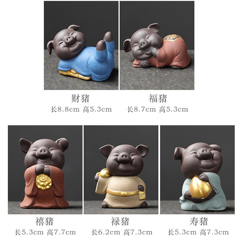 Tea pets ceramic lucky pig ornaments tea art tea p... – Grandado