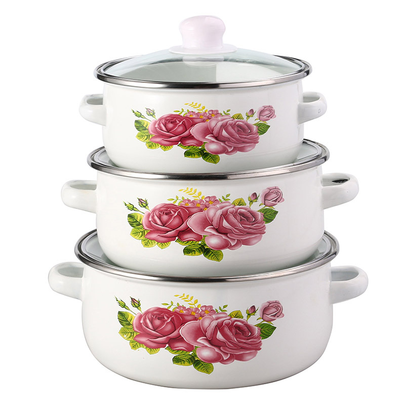 Emaille Topf 3 Kochen Topf, Topf Suppe Topf Kochto... – Grandado