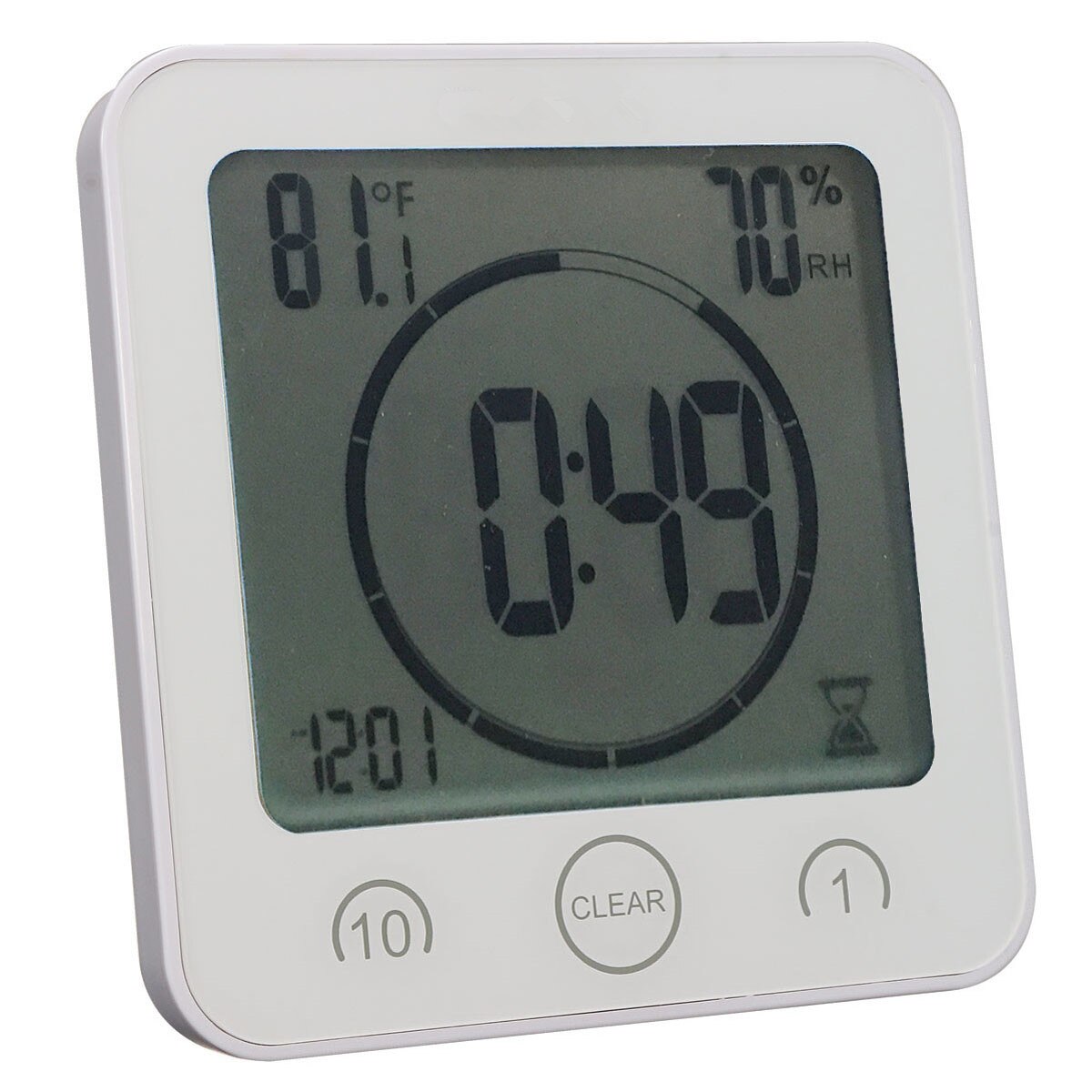 LCD Screen Waterproof Digital Bathroom Wall Clock ... – Vicedeal