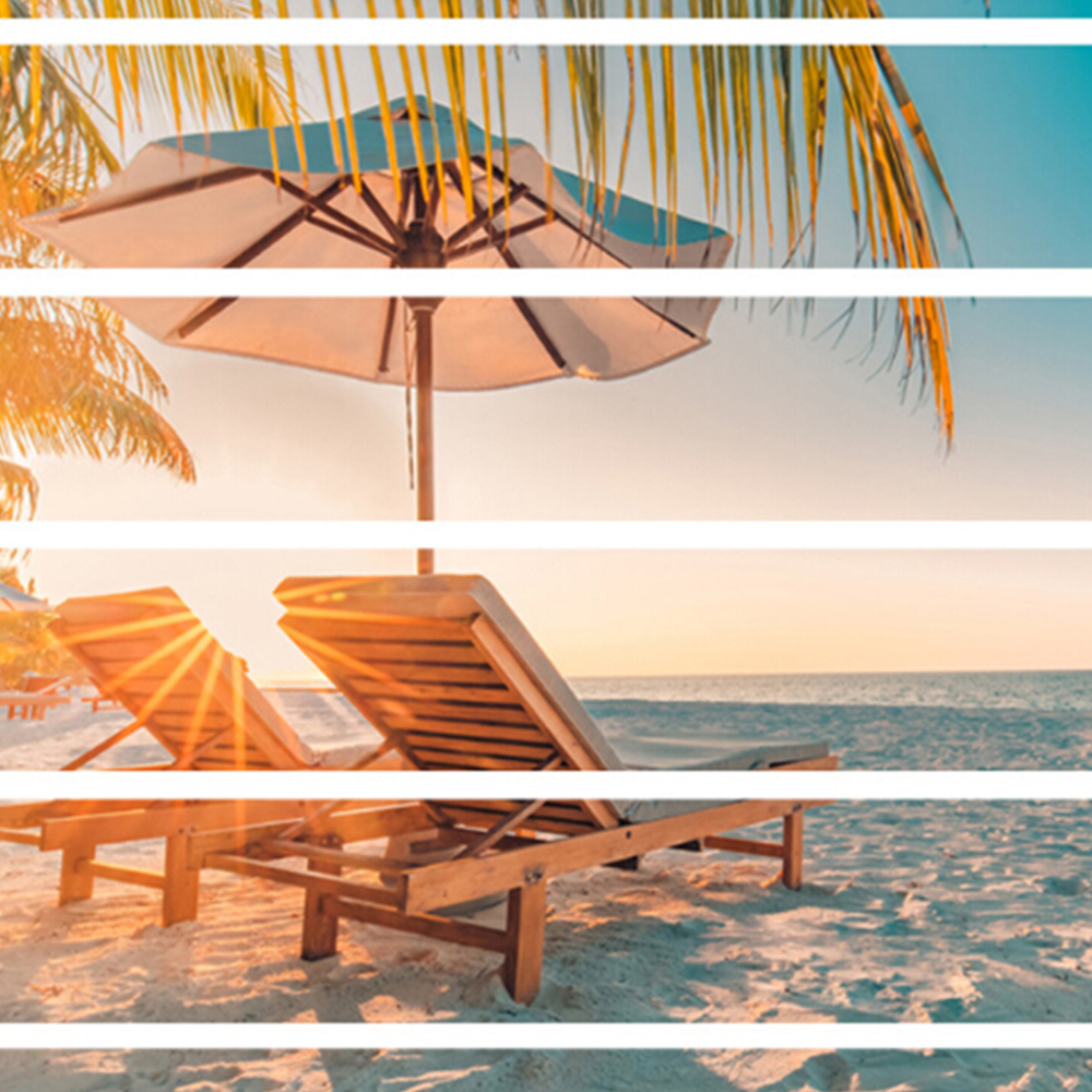 6 Pcs 3D Beach Scenery Stair Stickers Self-adhesiv... – Grandado