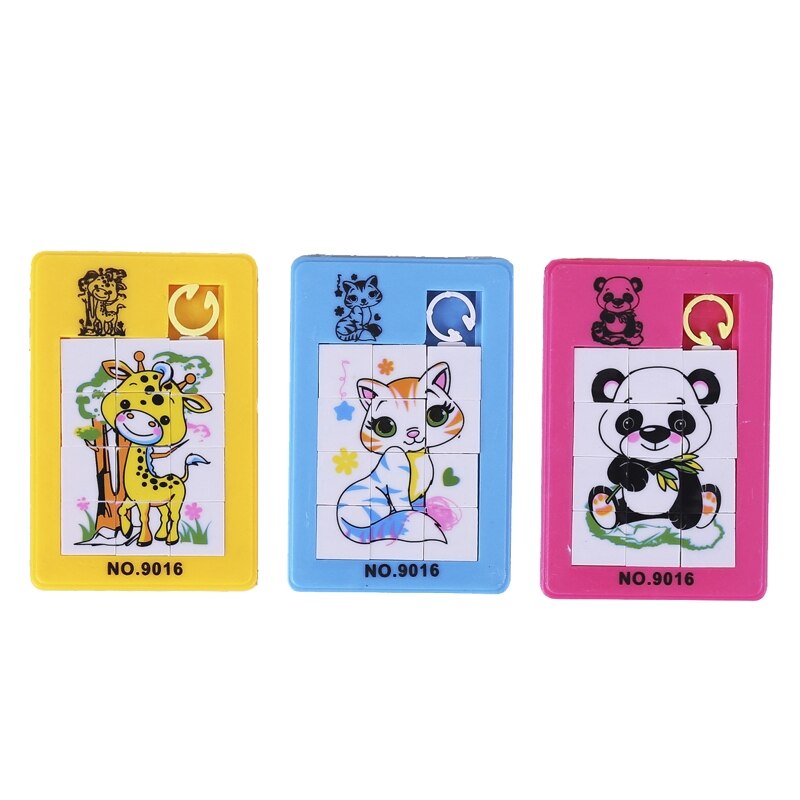 3Pcs Baby 3D Slide Puzzles Children DIY Animals Nu... – Vicedeal