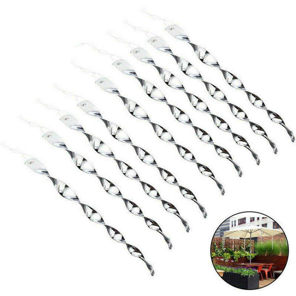 12 pcs Bird Repellent Wind Twisting Scare Rods Ref... – Grandado