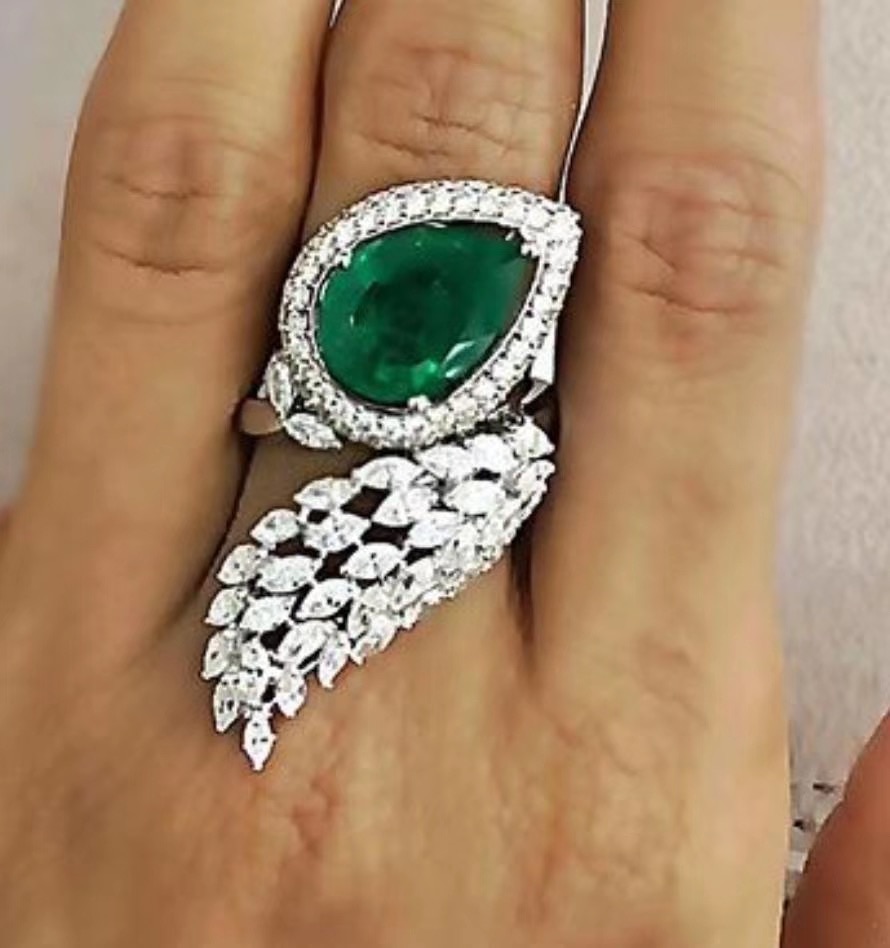 jankelly Luxury feather Twist Statement Rings For ... – Vicedeal