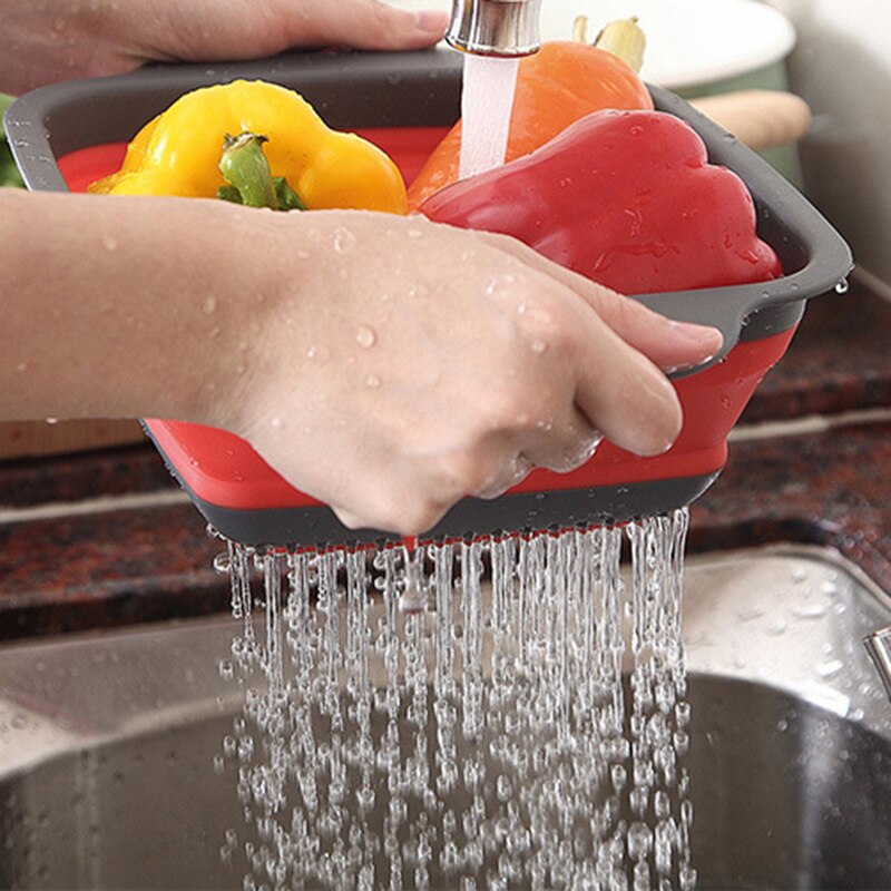 2-In-1 Rice Washer Silicone Sieve Fruit Bowl Foldi... – Vicedeal