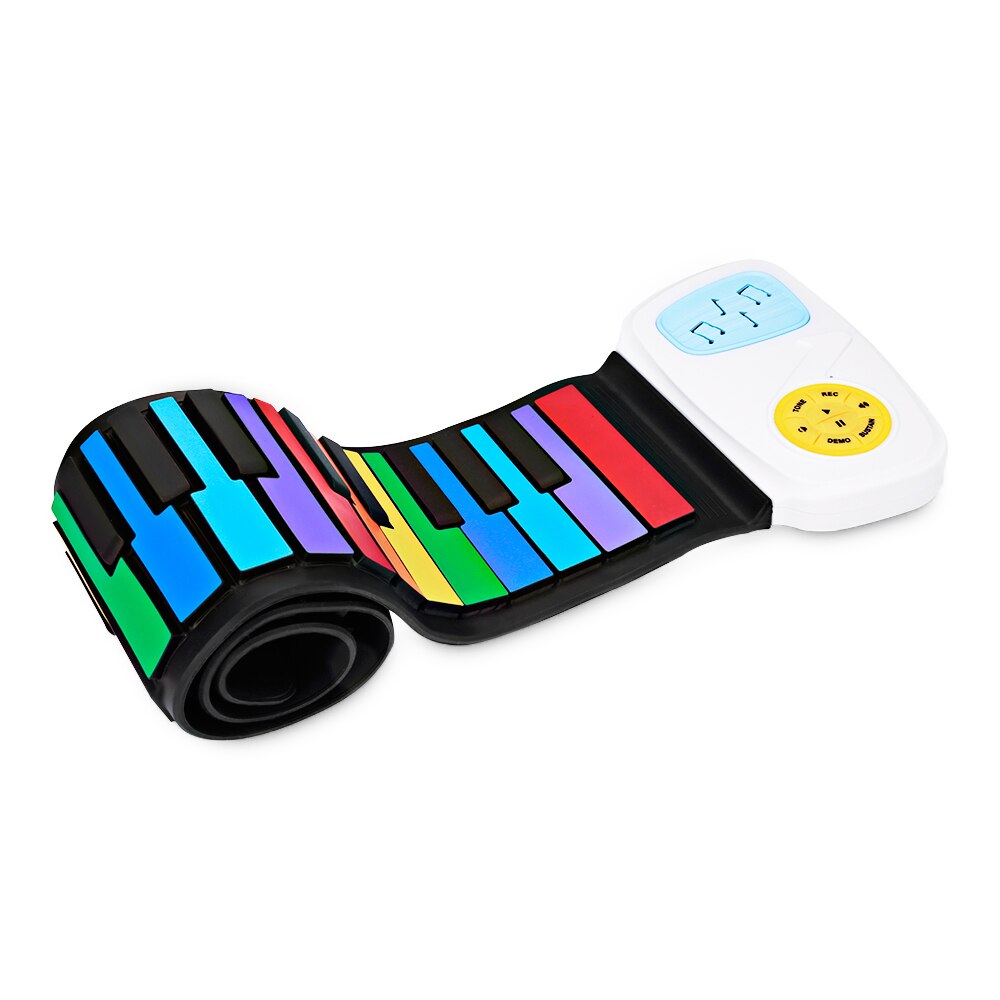 49 Keys Silicon Rainbow Color Flexible Hand Roll U... – Grandado