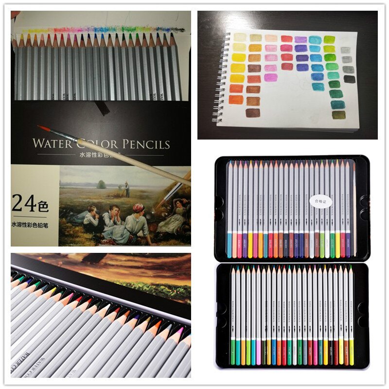 Deli Color Watercolor Pencil Cyan De Colores Crayo... – Vicedeal
