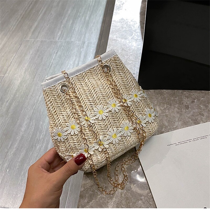 Sen series woven bucket small bag women's bag autu... – Grandado