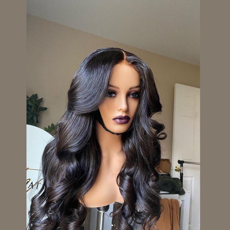 Smooth Black Body Wave Synthetic Wigs for Black Wo... – Grandado
