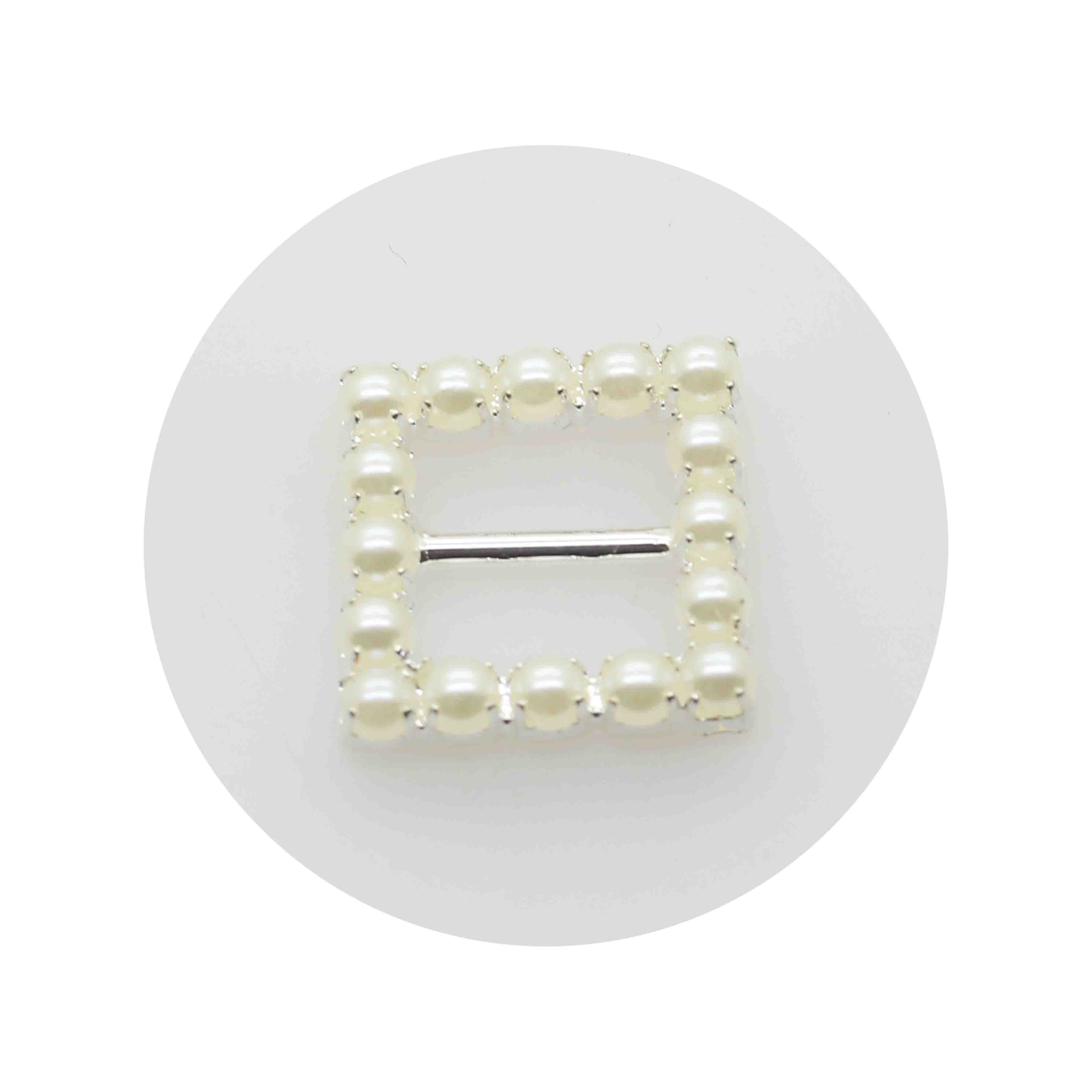 10pcs(Shank 10mm) Ivory Faux Pearl buckle DIY Wedd... – Grandado