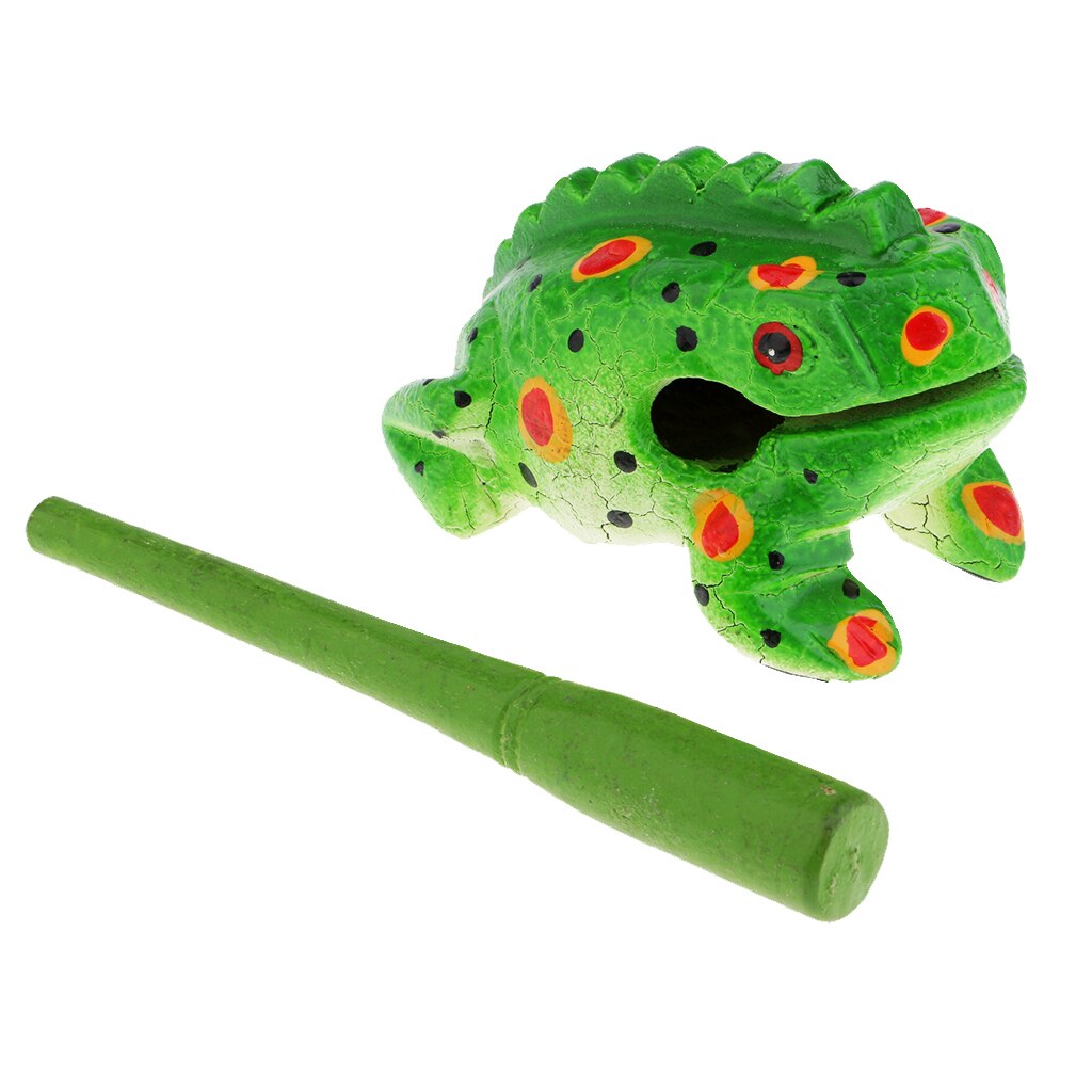 Wood Stick Frog of Natural Sculpture Toy Percussio... – Grandado
