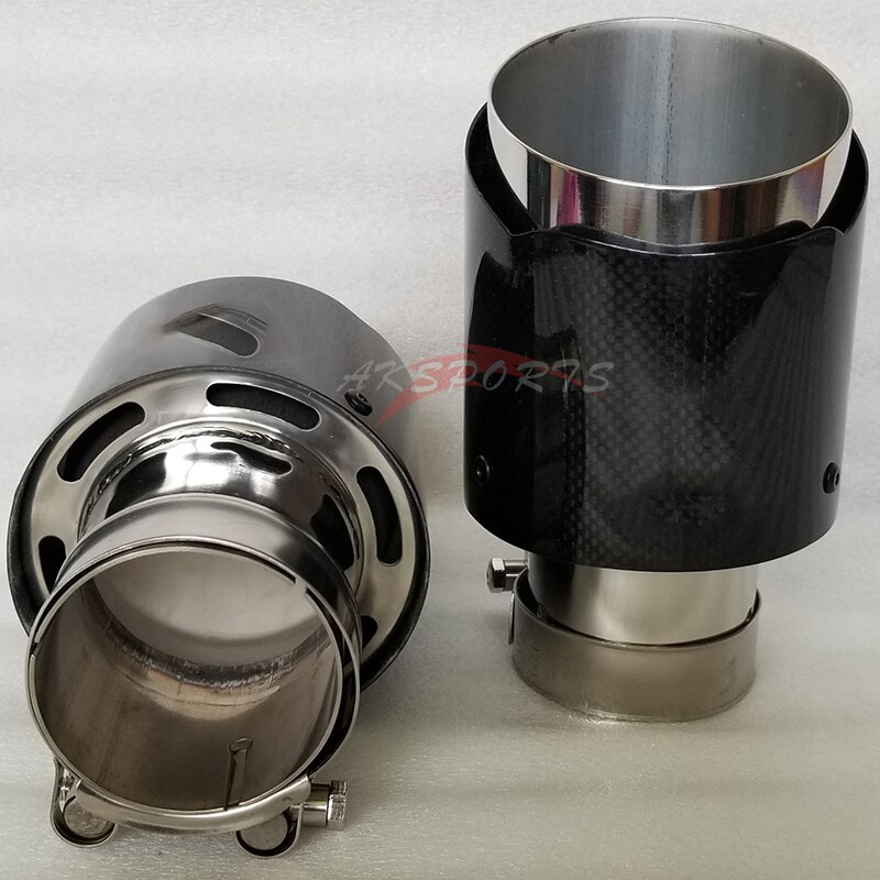 1PC Einlass 60mm Aus 101mm Auto Styling Glänzend E... – Vicedeal