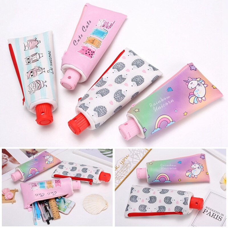 Toothpaste Pencil Case School Unicorn Cat PencilCa... – Grandado