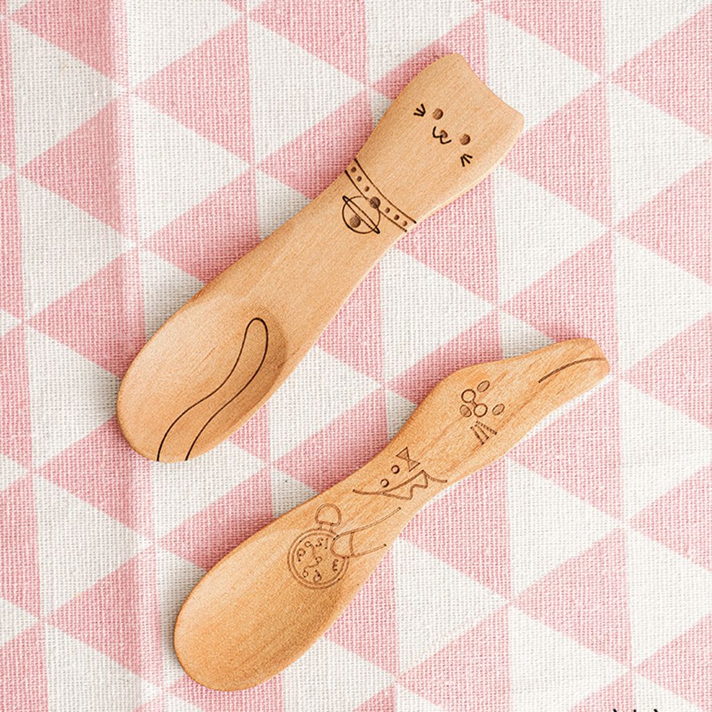 Mini Wooden Spoon Cute Cartoon Animals Pattern Chi... – Grandado