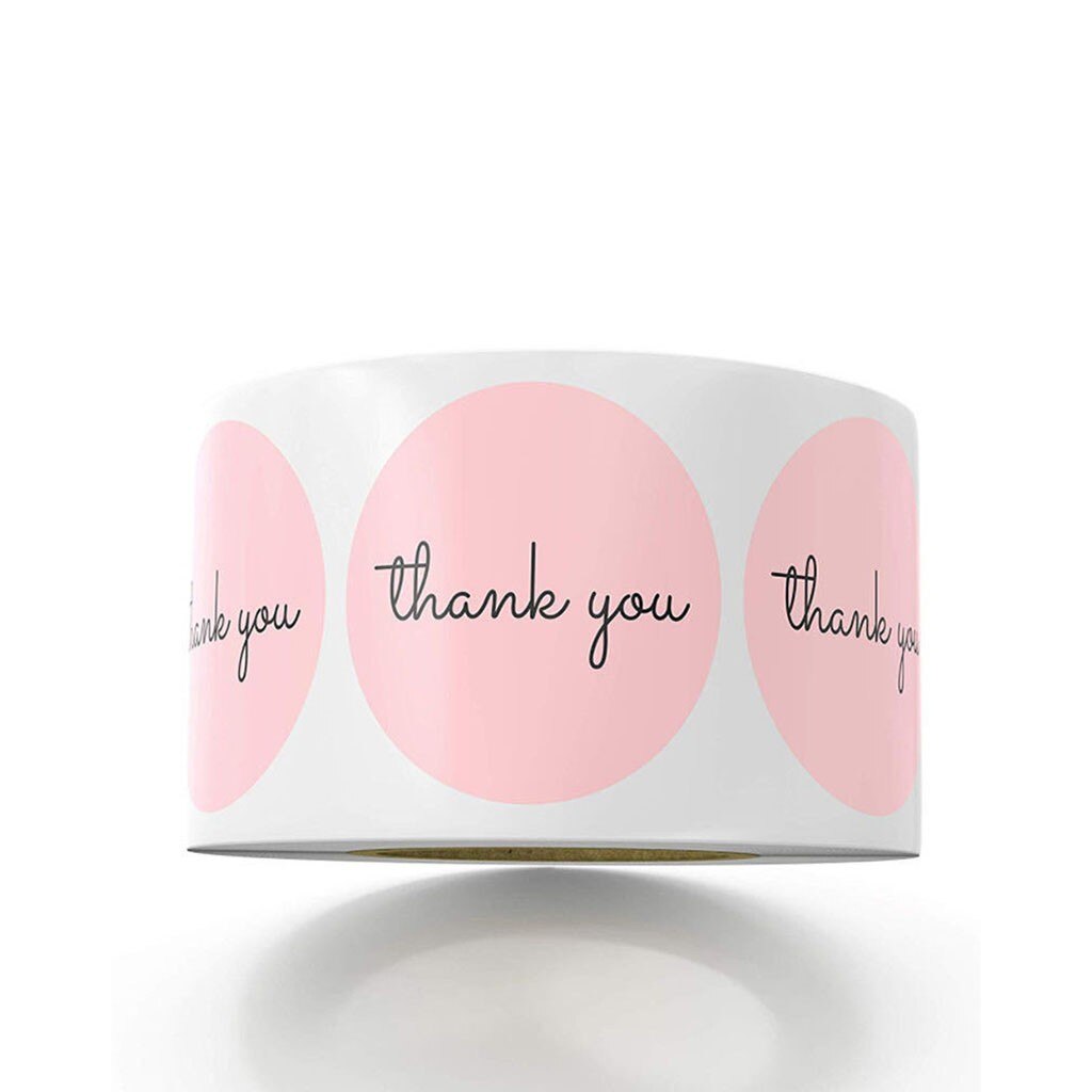Pink Circle Shape Thank You Wall Stickers, Decorat... – Grandado