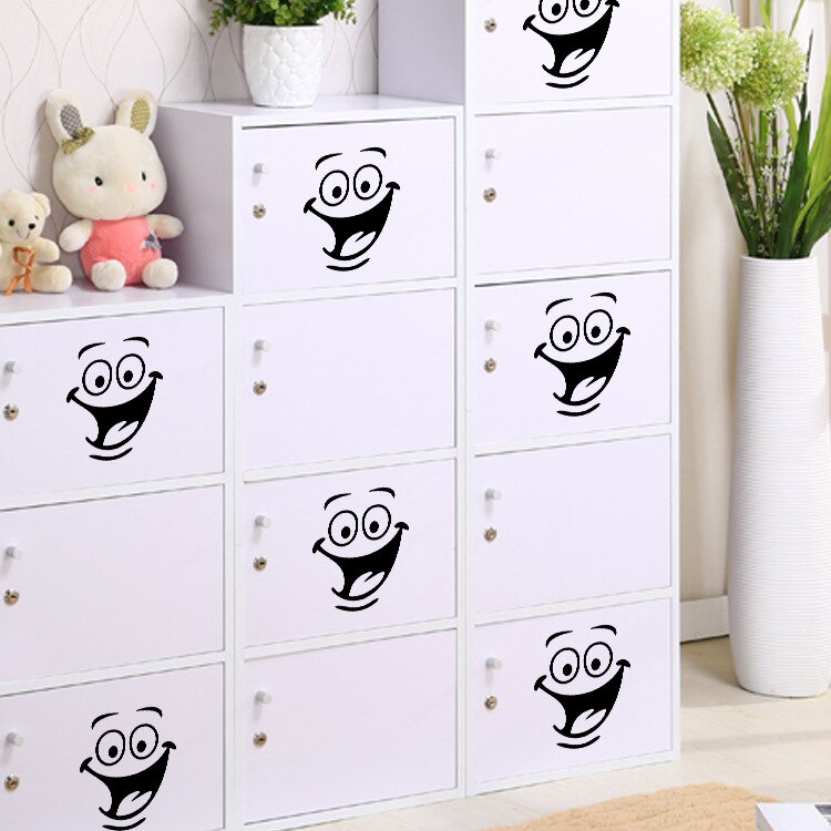3 pcs Cute Cartoon Laughing Face Waterproof Wall S... – Grandado