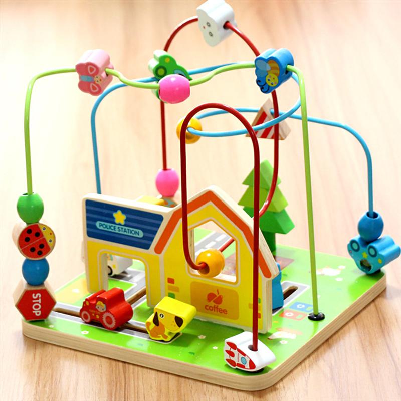 1 Set Children Bead Maze Toy Wooden Bead Maze Roll... – Grandado