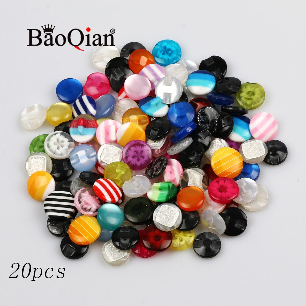 20/50/100pcs13mm Color Round Resin Buttons Used Fo... – Grandado