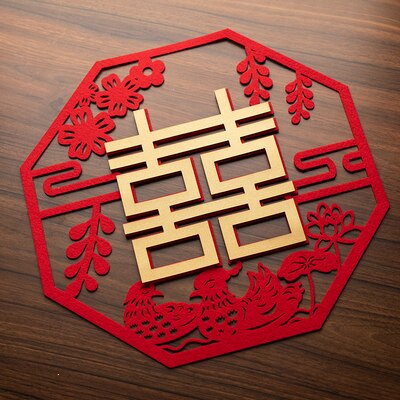 6 Style Chinese Wedding Wall decals Red Wall Stick... – Vicedeal