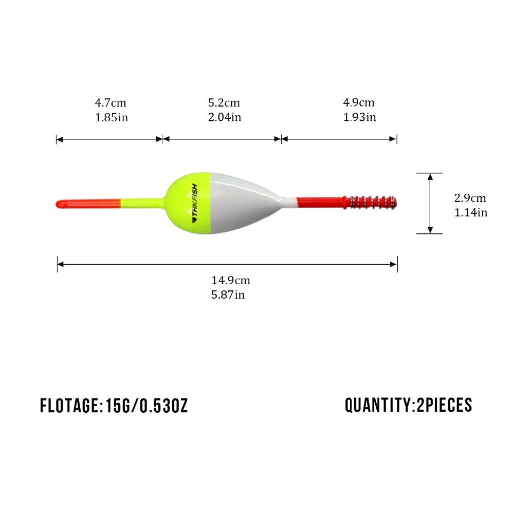 2 Stuks 15G 0.53Oz Fishing Float Bobber Crappie Pa... – Vicedeal