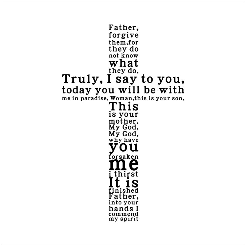 English Carved Cross Wall Stickers Removable Home ... – Grandado