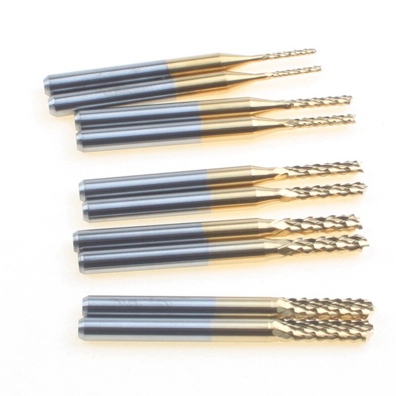10 pcs Titanium Coat Carbide 1.0-3.0 PCB Hardmetal... – Vicedeal