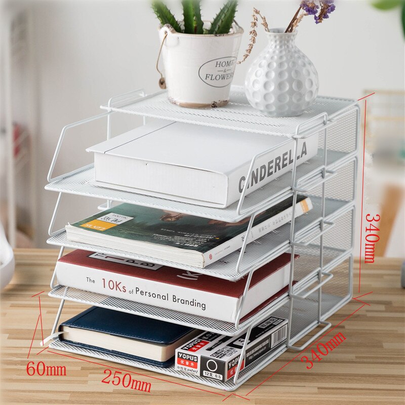 2/3/4 Tiers Metal Mesh Document File Holder Organi... – Grandado