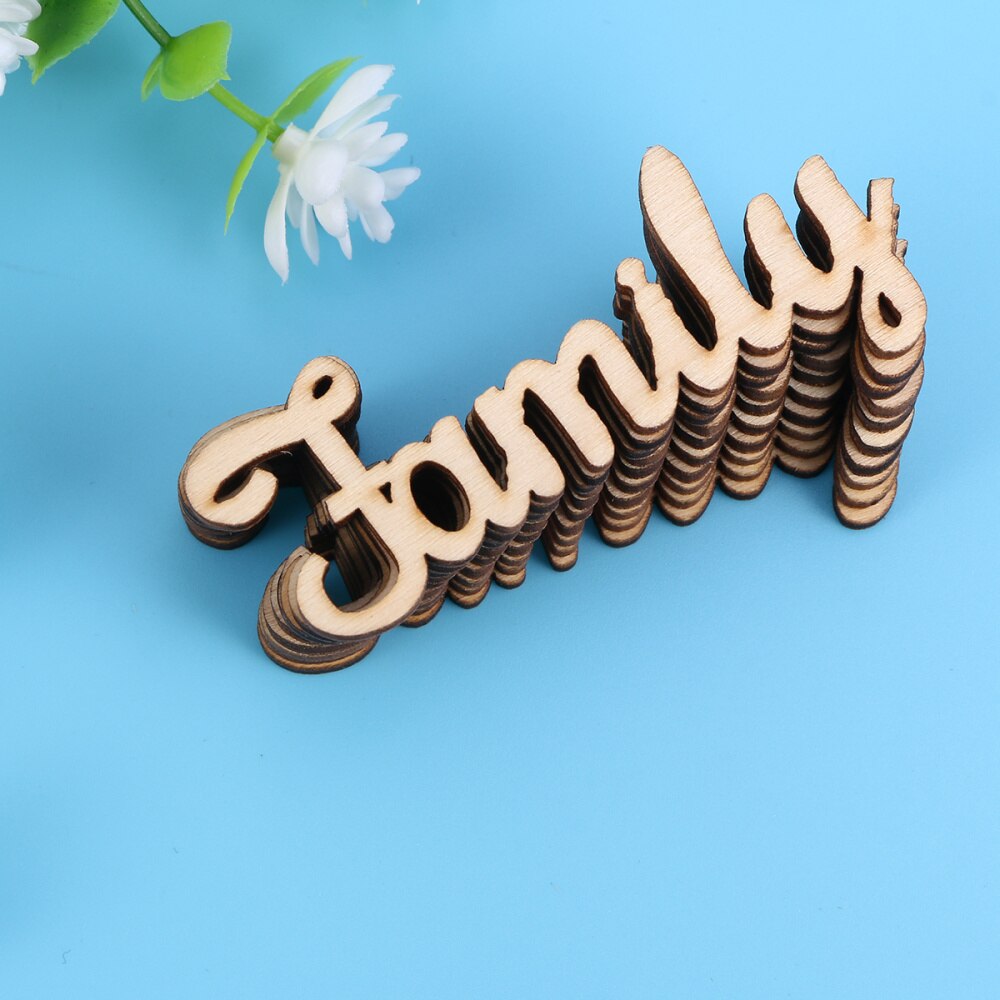 Pack of 10 Beautiful DIY Words Family Printed Wood... – Vicedeal
