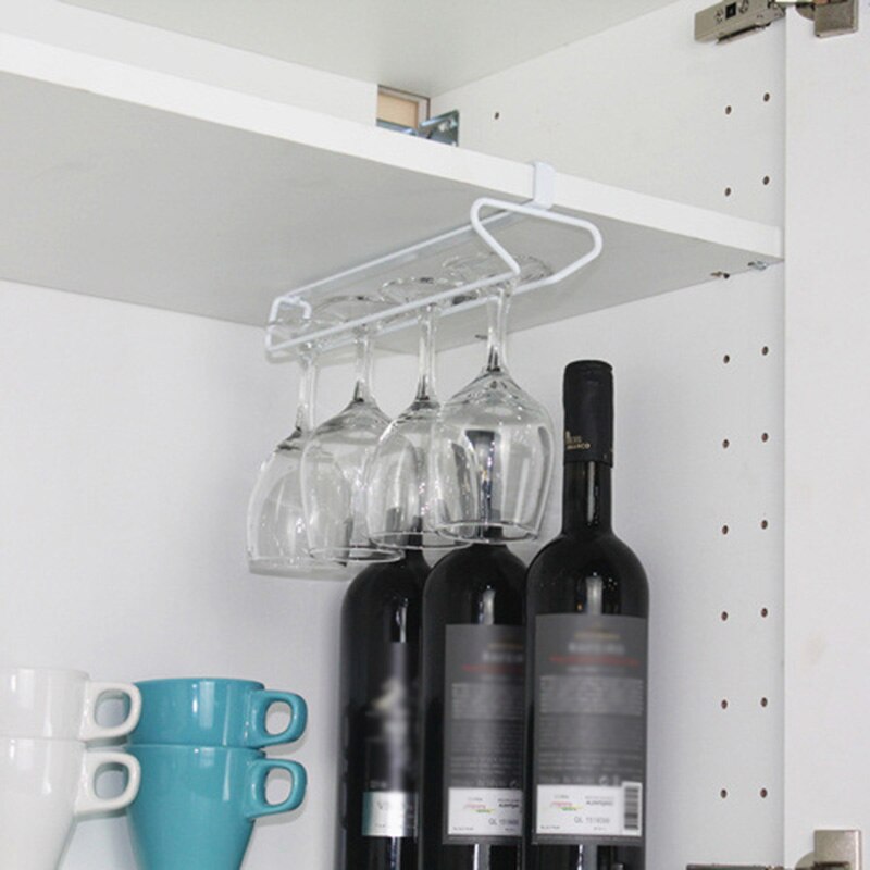 Wine Glass Holder Under Cabinet Rack Storage Organ... – Grandado