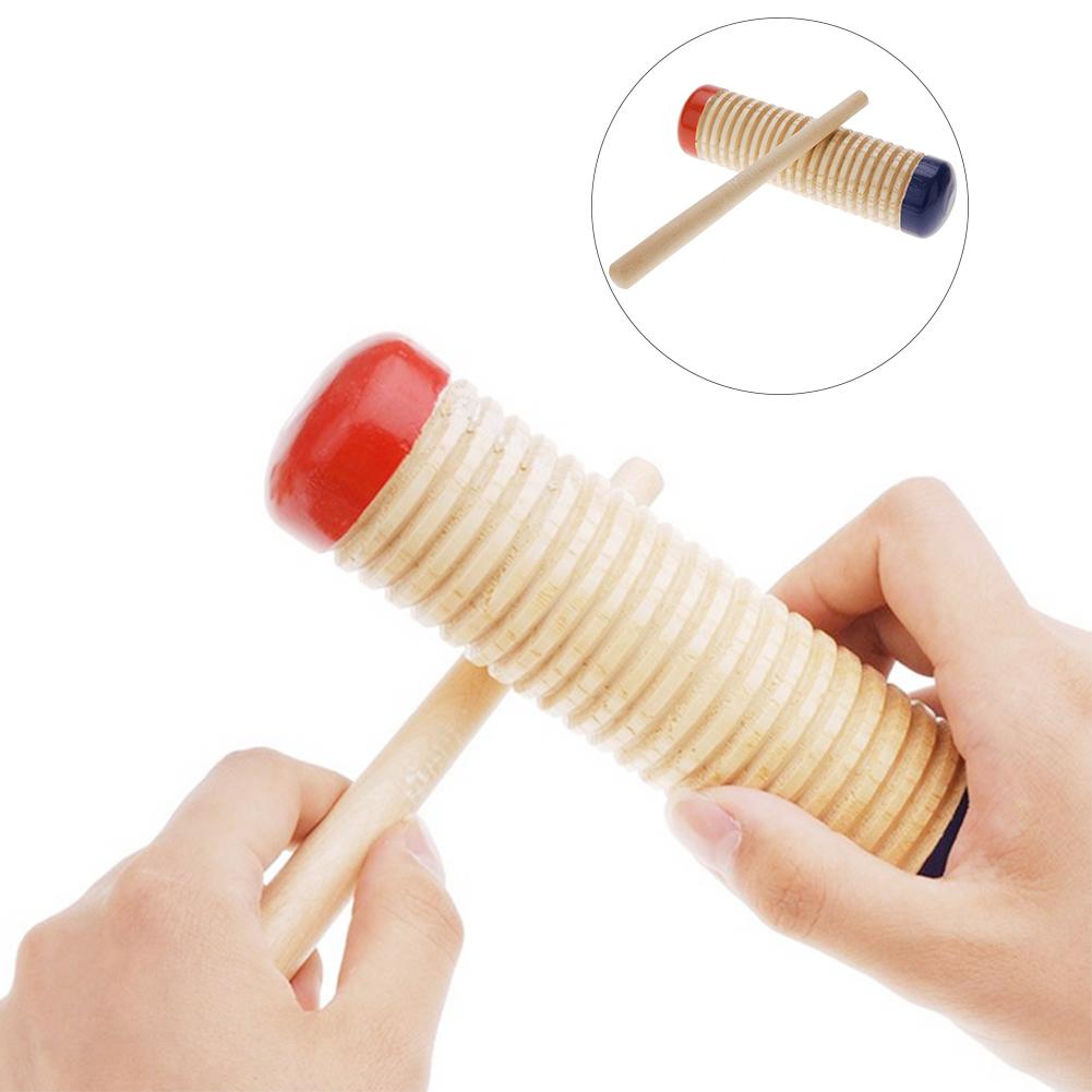 Wooden Guiro Shaker Stick Kids Children Percussion... – Vicedeal