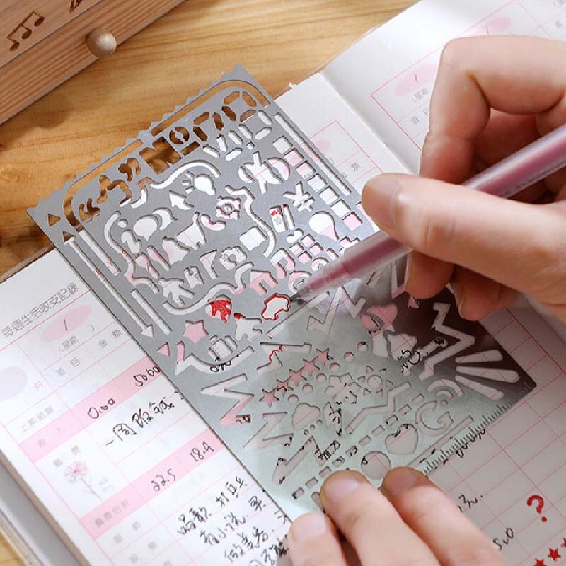 1pcs Cat Hollow Stainless Steel Ruler Student Sket... – Grandado