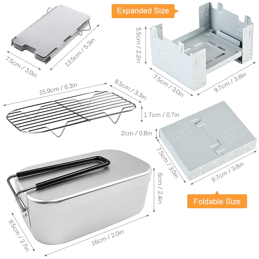 Mini Vouwen Kachel Lunchbox Stomen Rack Combo Set ... – Grandado